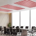 2 Pack Red White Grid Gingham Fluorescent Light Covers for Ceiling ...