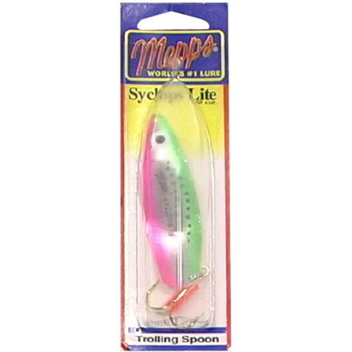 Mepps Syclops Lite Treble Hook Spoon Fishing Lure, Watermelon, 1/2 Oz ...