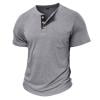Click here for Tunhigl Mens Henley Short Sleeve Shirt Cotton Ligh... prices
