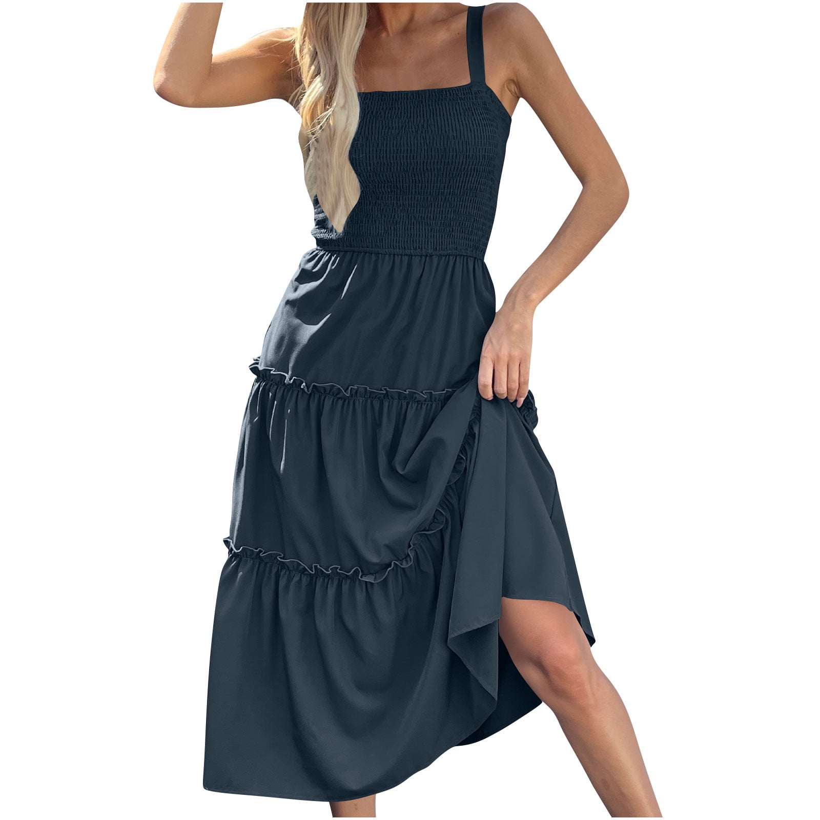 Click here for Timegard Sundresses For Women Sleeveless Ruffle Sq... prices