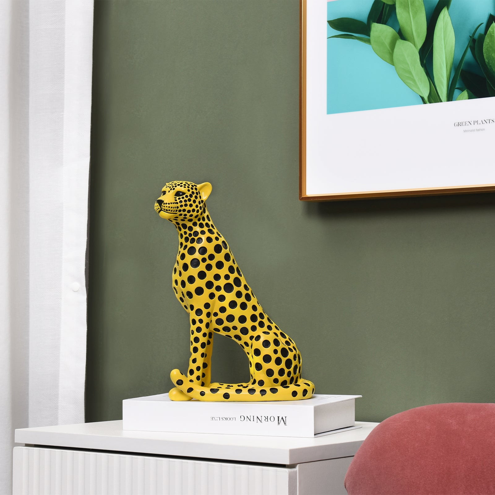 Resin Leopard, Sculpture Figurine, Modern Luxury Decorative Mantelpiece ...