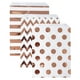 Polka Dot Chevron Striped Rose Gold Foil Paper Favor Bags 5x7 Candy ...