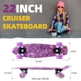 MammyGol, 22 Inch Mini Cruiser Skateboard, Retro Style, Colorful Light ...