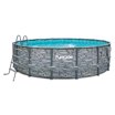 Funsicle 14ft x 42in Above Ground Pool, Oak Herringbone, with ...