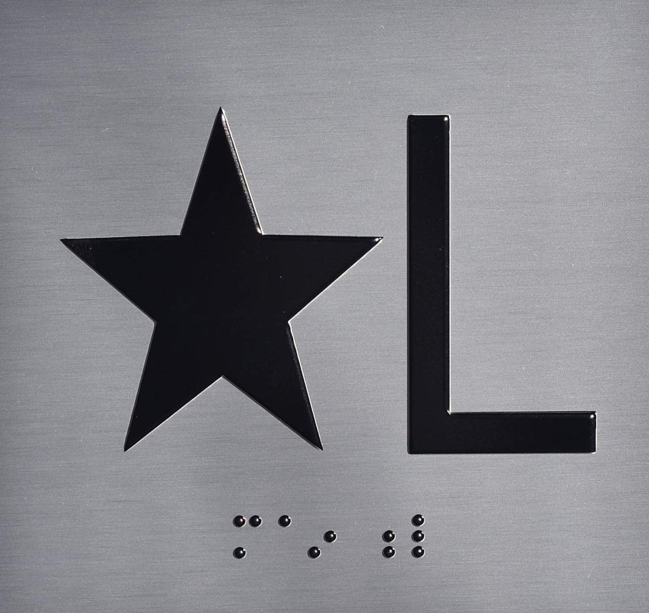 Star L (Star Lobby) Floor Elevator Jamb Plate Sign with Braille and ...