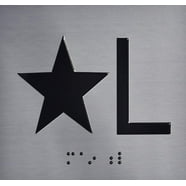 Star 1 (Star 1ST) Elevator Jamb Plate Sign with Braille and Raised ...