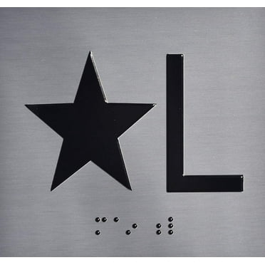 Star 1 (Star 1ST) Elevator Jamb Plate Sign with Braille and Raised ...