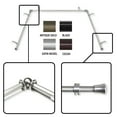 InStyleDesign 5/8 inch Bay Curtain Rod 20"-36", 38"-72" Black Black ...