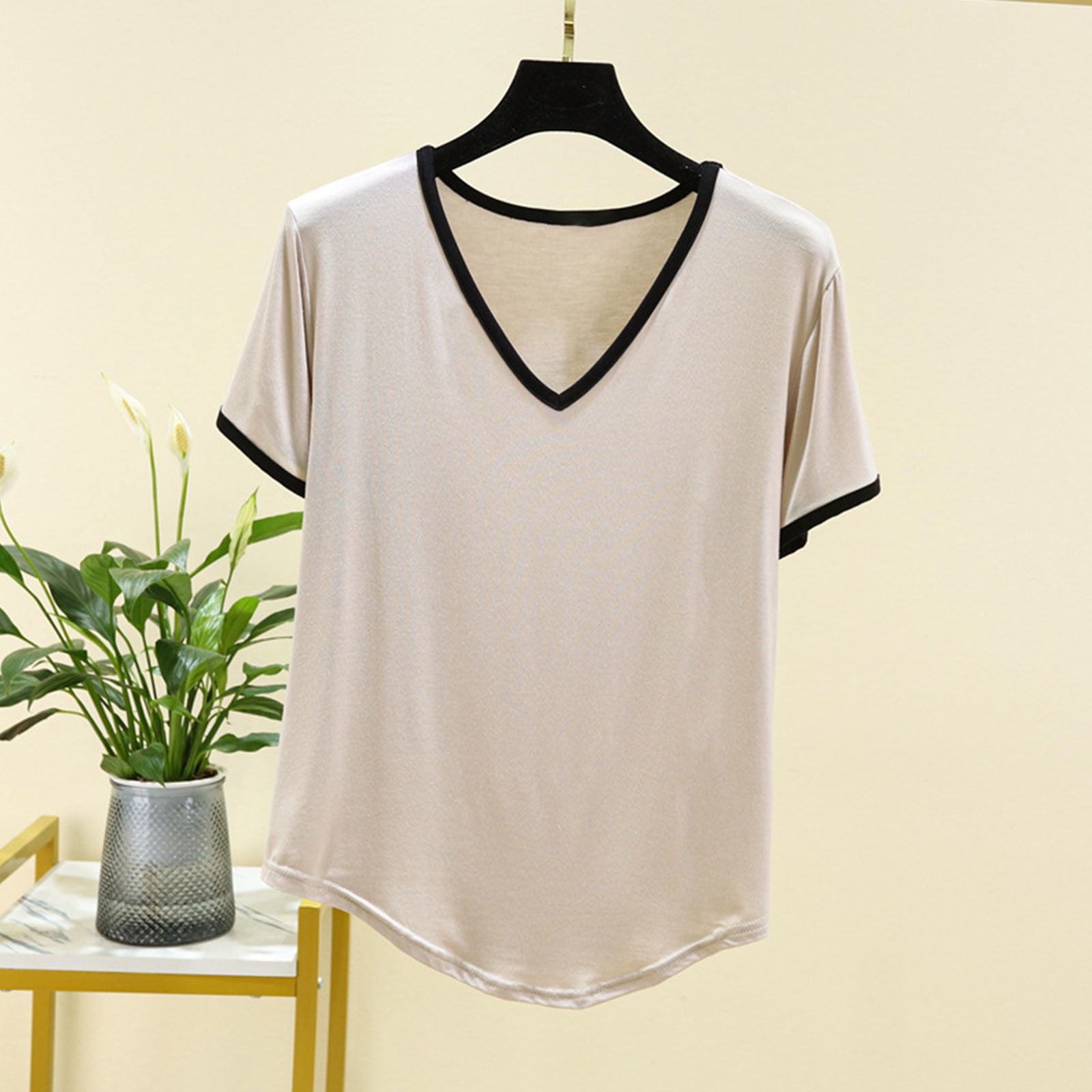 Click here for Unbranded Blouses For Women Womens V-Neck Solid Co... prices