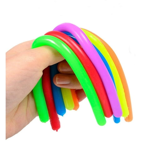 Fidget Toys Pack Soft Rubber Sausage Noodle Elastic Rope Toys Stretch ...