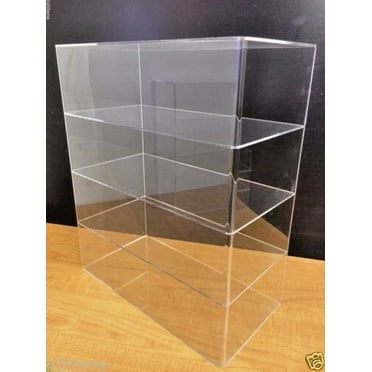 Azar Displays 515379 Clear Acrylic 22"W x 10"D x 9"H 1/2" Thick Deluxe ...