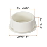 6pcs Mounting 25mm x 11mm White Nylon Round Snap Panel Locking Hole ...