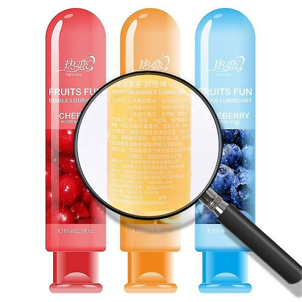 Edible Fruit Flavor Adult Lubricant Gel Lube Edible Oral Sex Sexual Massage good quality ...