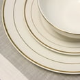 Gibson Home Palladine 16 Piece Dinnerware Double Gold Banded Set ...
