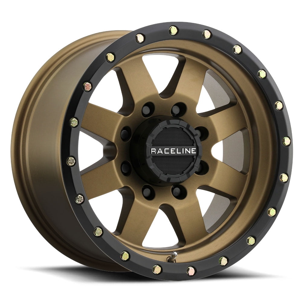 17" Inch Raceline 935BZ Defender 17x9 5x5.5" -12mm Bronze/Black Wheel ...