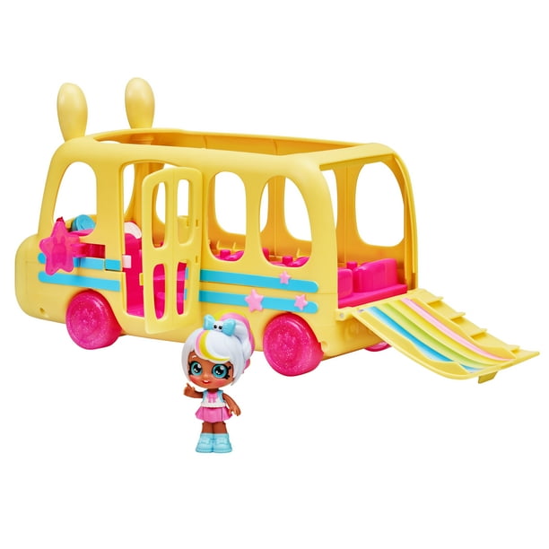 Kindi Kids Minis Collectible School Bus & Posable Bobble Head Figure ...