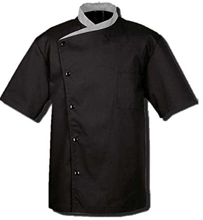 Short Sleeves Kitchen Chef Jacket for Men Women Coat Uniform Costume ...