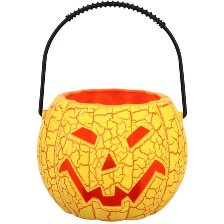 Pumpkin Bucket Trick or Treat Light Up Candy Basket Candy Holders for ...