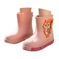 Angala Boys Rain Boots Lightweight Mid Calf Cartoon Appliques ...