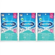 Dentek Floss Picks Complete Clean Back Teeth 75 Count (3 Pack ...