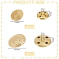 60Pcs 2 Style 4-Hole Brass Buttons for Sewing Crafting Half Round with ...