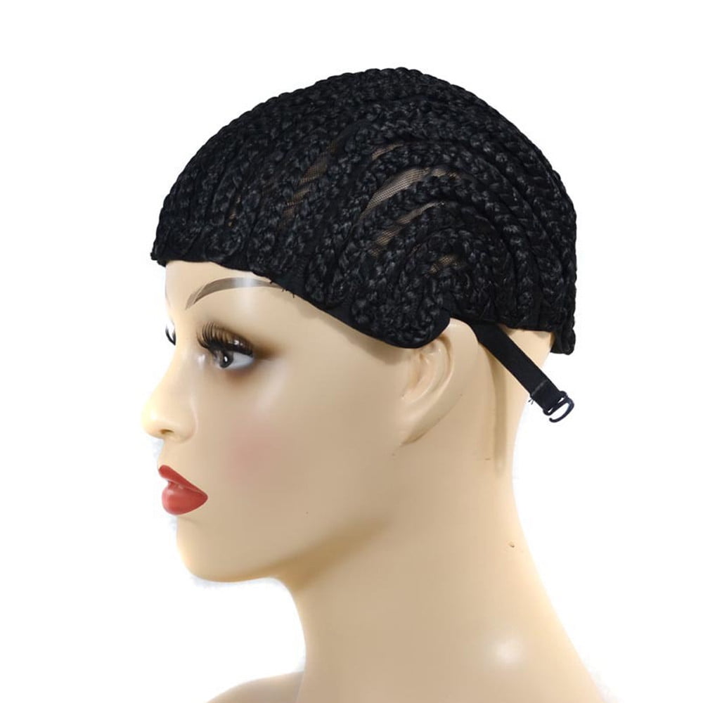 Black Cap Wig For Making Braid Synthetic Wig With Clips And Strong Elastic Band