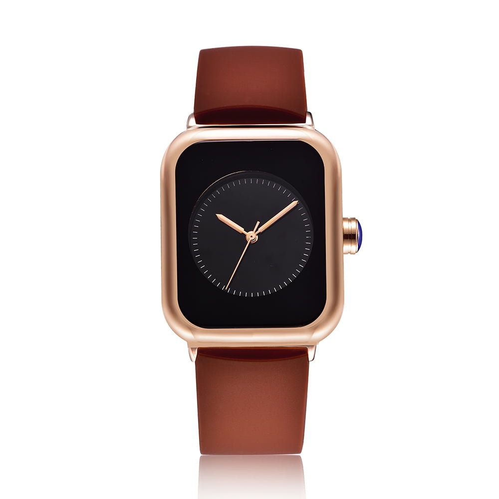 REBIRTH - REBIRTH Quartz Watch Square Dial Silicone Band Waterproof ...