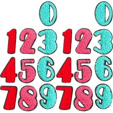 Script Numbers Iron-on Clear Rhinestone Transfer by JCS Rhinestones ...