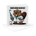 3drose, Funny Cute Beaver with Drill and Tooth Dam Good Dentist Pun, 6 ...