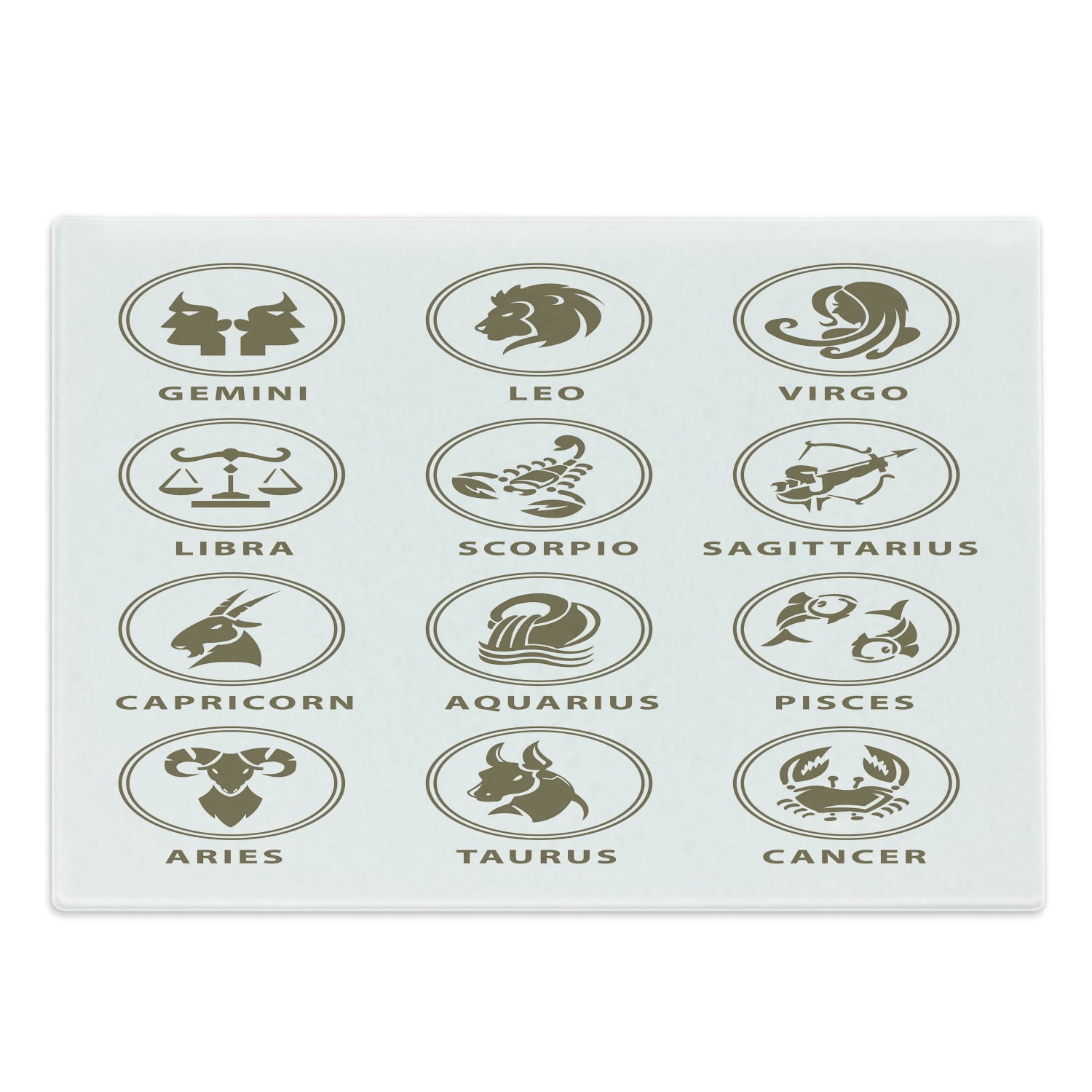 Astrology Cutting Board, Classic Zodiac Chart Astrologicy Signs ...