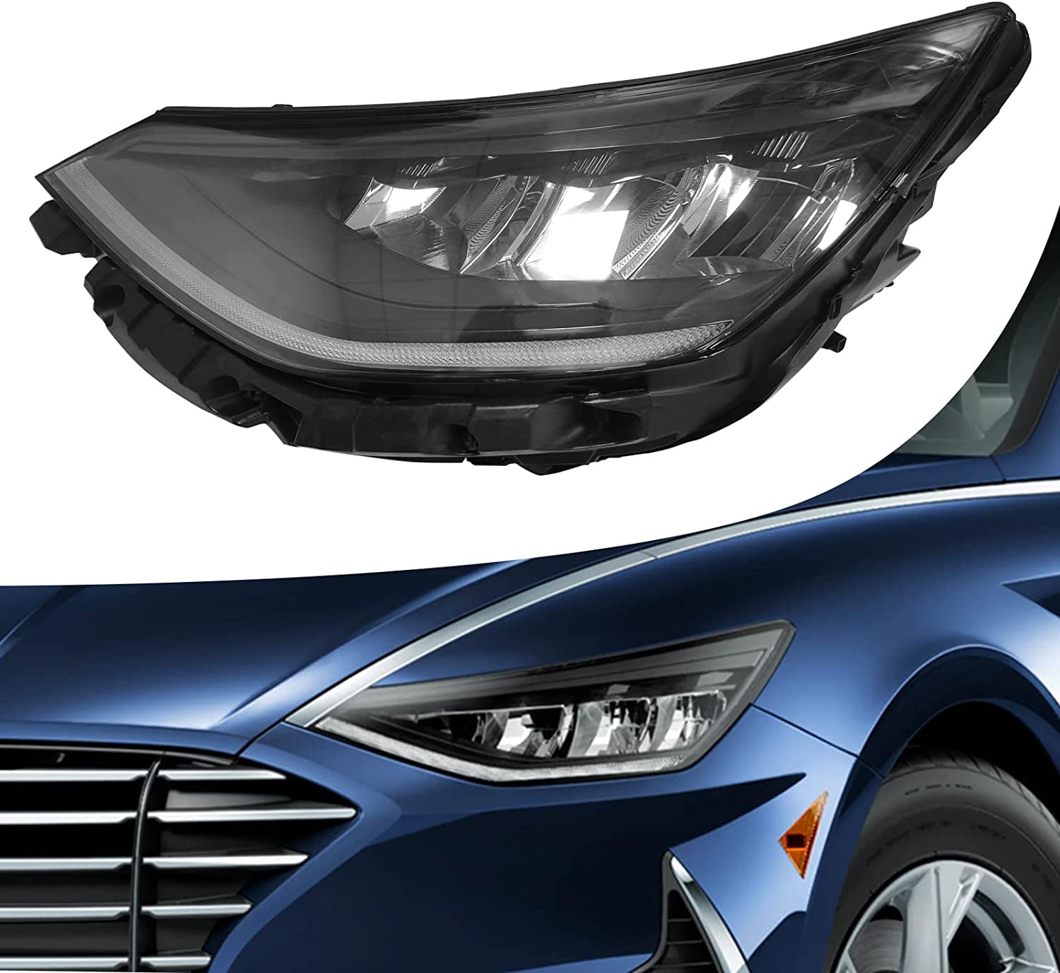 MONIPA LED Headlight Headlamp, Front Headlights Assembly 92101L0100 ...