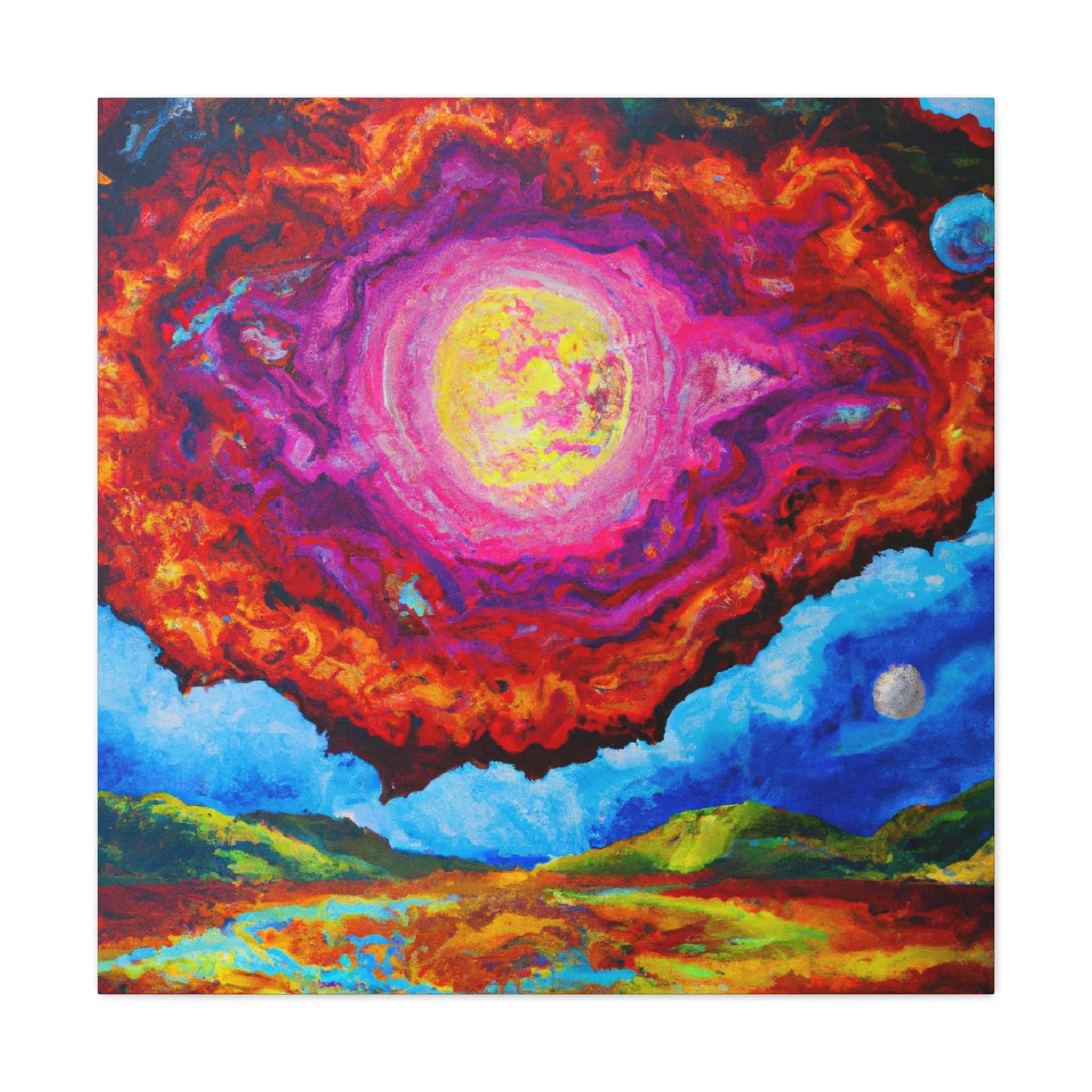 Starry Night Map Painting - Canvas - Walmart.com