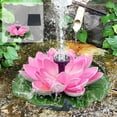 ACDANC Artificial Lotus Flower Solar Fountain,Water Lily Bird Bath ...