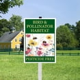 Bird and Pollinator Habitat Pesticide Free Yard Sign With Stakes 8X12 ...