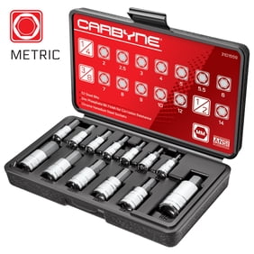 Proto 10 Piece Hex Bit Socket Sets, 3/8 in-1/2 in, SAE, w/Box - Walmart ...