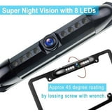 US License Plate Metal Frame Rear View Backup Camera CMOS HD LED Night ...