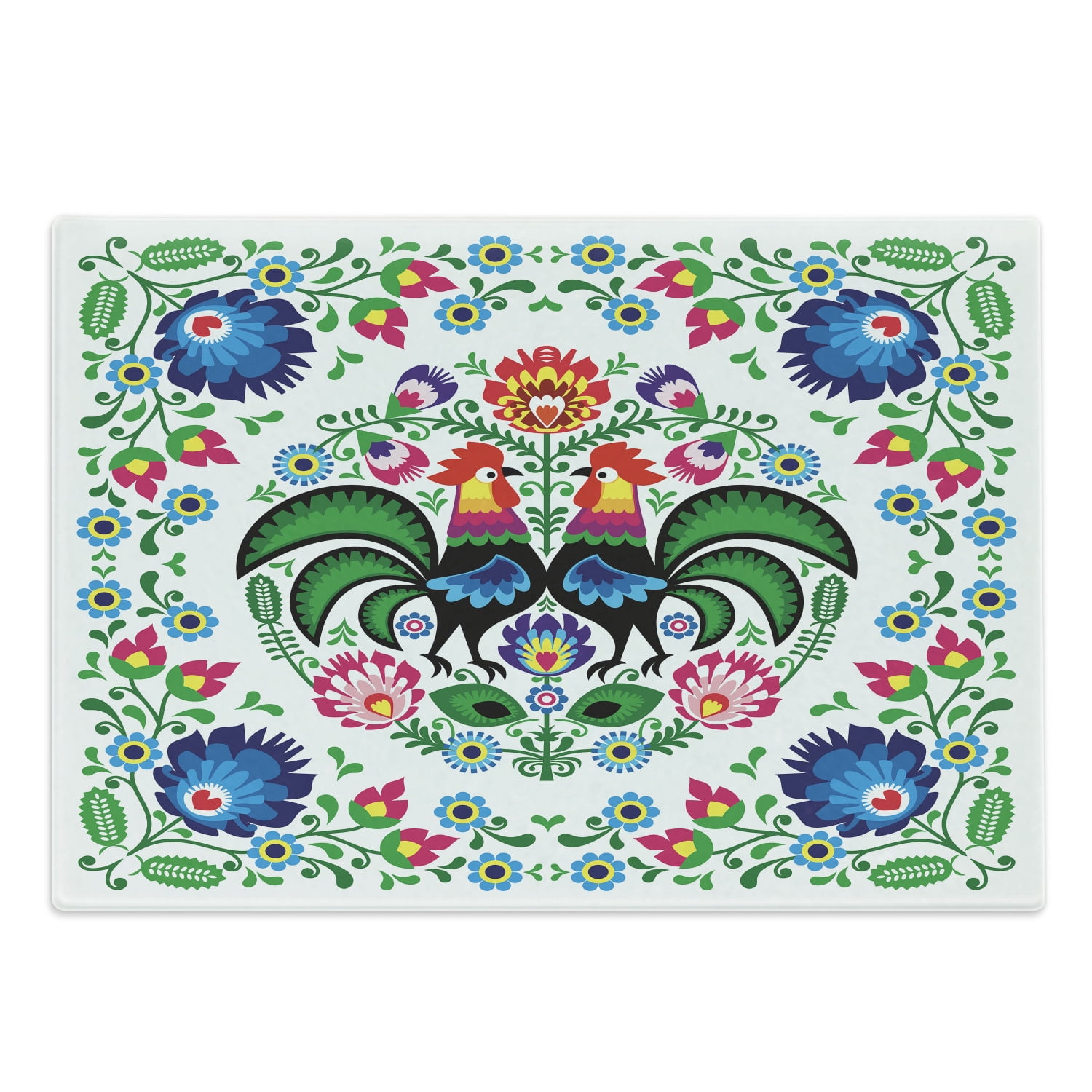 Folk Art Cutting Board, Traditional Folkloric Polish Wzory Lowickie ...