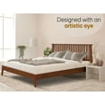 ACACIA Kaylin Solid Wood Bed Frame, King Size, Walnut, Headboard ...