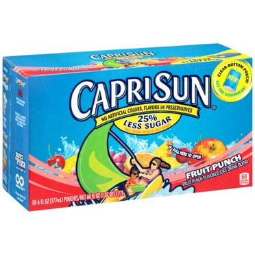 Capri Sun Roarin' Waters Flavored Water Beverage, Fruit Punch - Walmart.com