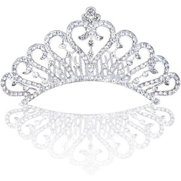 6 Pieces Princess Crowns for Little Girls Rhinestone Queen Crowns ...