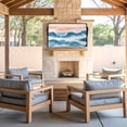Abstract Waves Outdoor TV Cover 30 to 32 inch Spray Orange Blue White ...