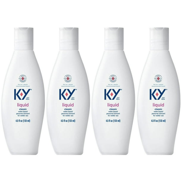 4 Pack K-Y Liquid Personal Lubricant 4.5 oz Each - Walmart.com