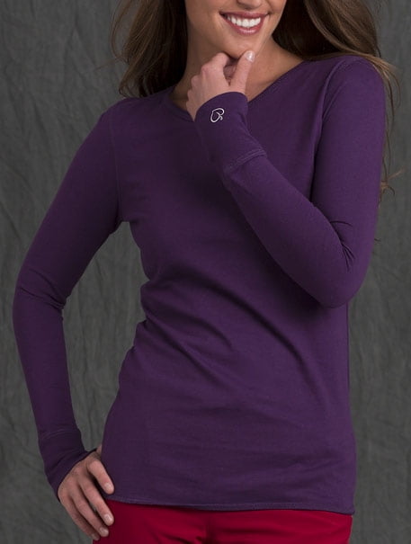 peaches uniforms women's long sleeve underscrub medium apricot ...