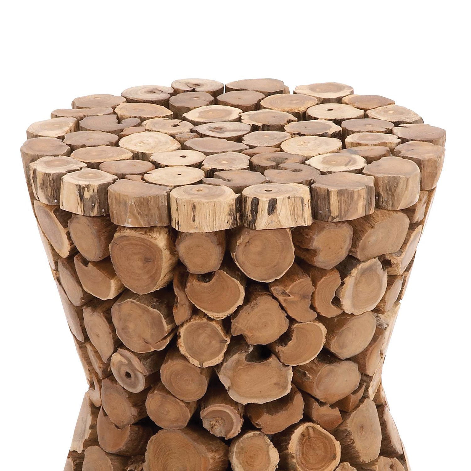 Deco 79 15" x 17" Contemporary Rustic Cut Tree Branch Wooden Teak ...