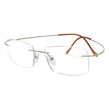KOOSUFA Rimless Titanium Reading Glasses +2.50 Super Lightweight ...