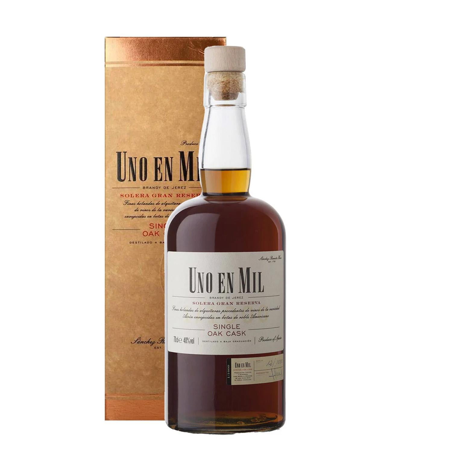 Pack de 6 Brandy Uno en Mil 700 ml Uno en Mil | Bodega Aurrera en línea