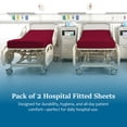 2 Pack Hospital Bed Fitted Sheets 36" x 80" x 14" Deep – 100% Egyptian ...