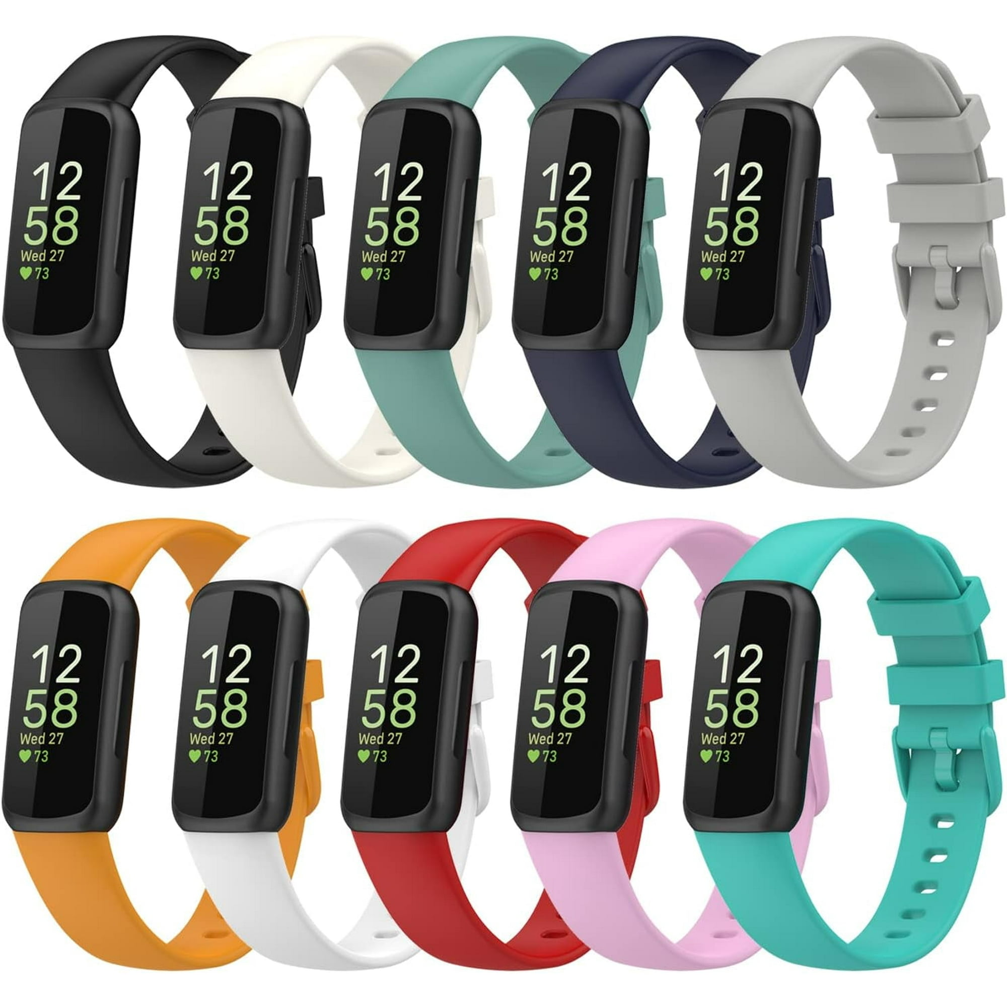 Mykomi 10pack Bands Compatible For Fitbit Inspire 3 Fitness Tracker For Women Men  Sport Silicone Replacement Straps For Inspire 3 Fitbit Bands Access