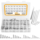 VIGRUE 205PCS 304 Stainless Steel Rivet Nut Assort Set Flat Head Threaded Rivetnut Insert ...