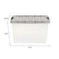 IRIS USA 40 Qt. (10 gal.) Stack & Pull™ Clear Plastic Storage Box with ...